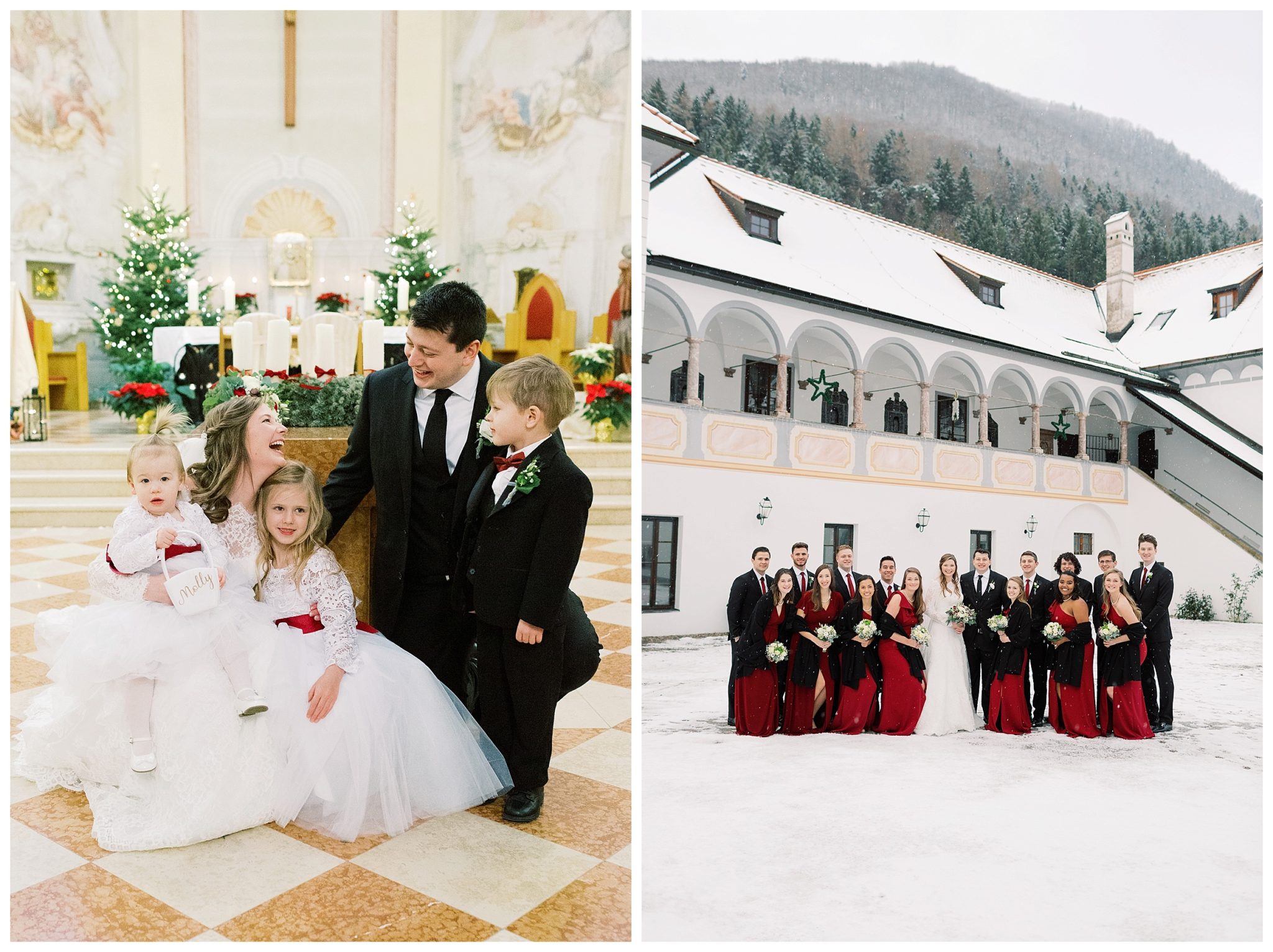 Austrian Winter Wedding | Kartause Charterhouse Wedding | Elizabeth and ...