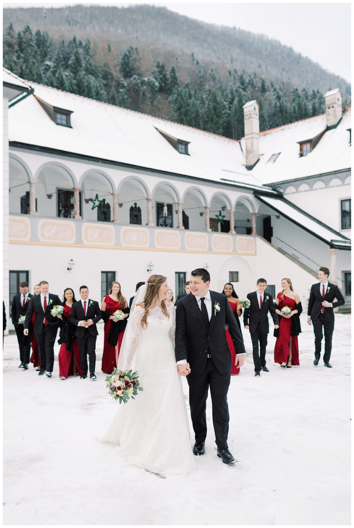 Austrian Winter Wedding | Kartause Charterhouse Wedding | Elizabeth and ...