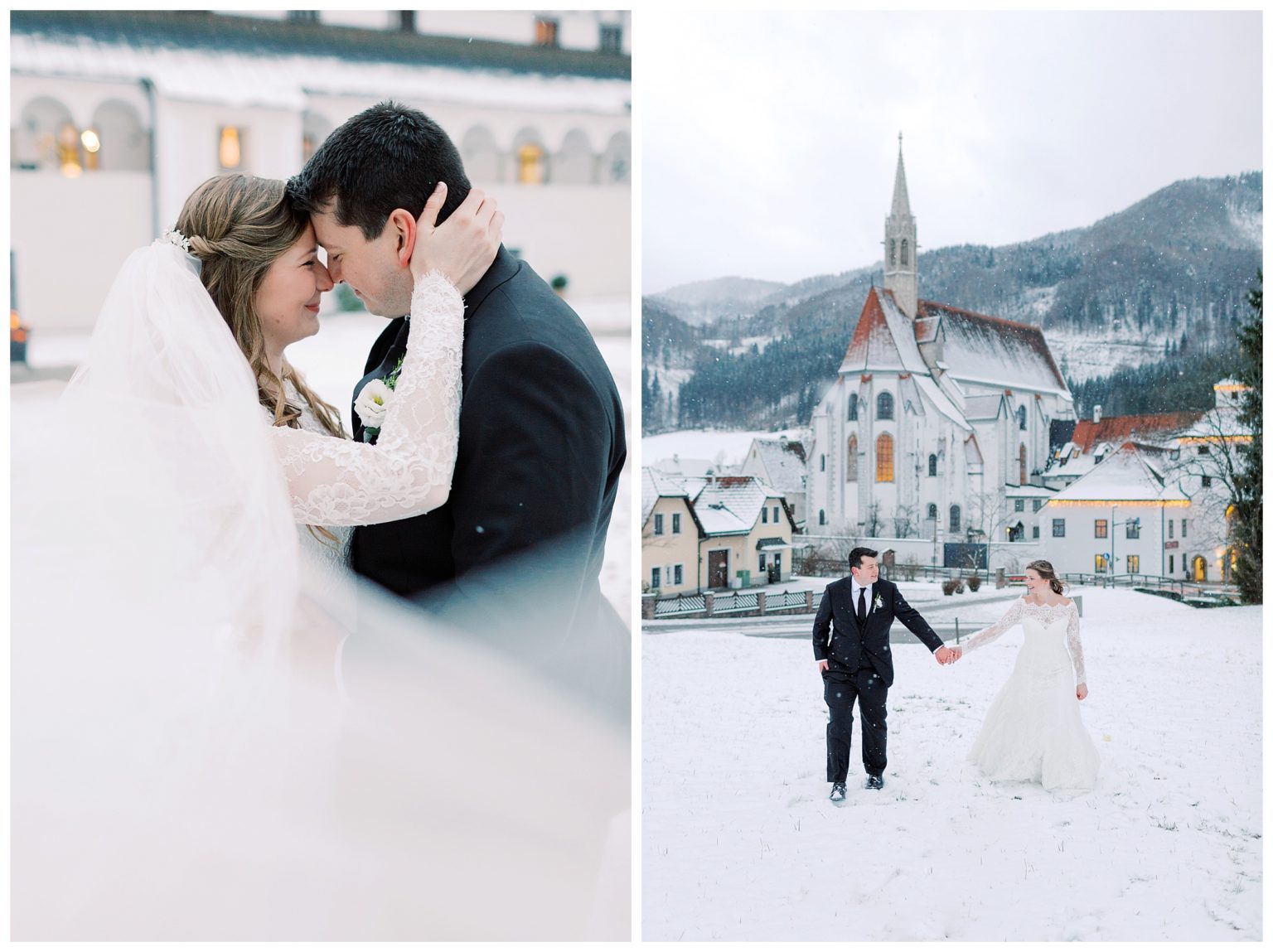 Austrian Winter Wedding | Kartause Charterhouse Wedding | Elizabeth and ...