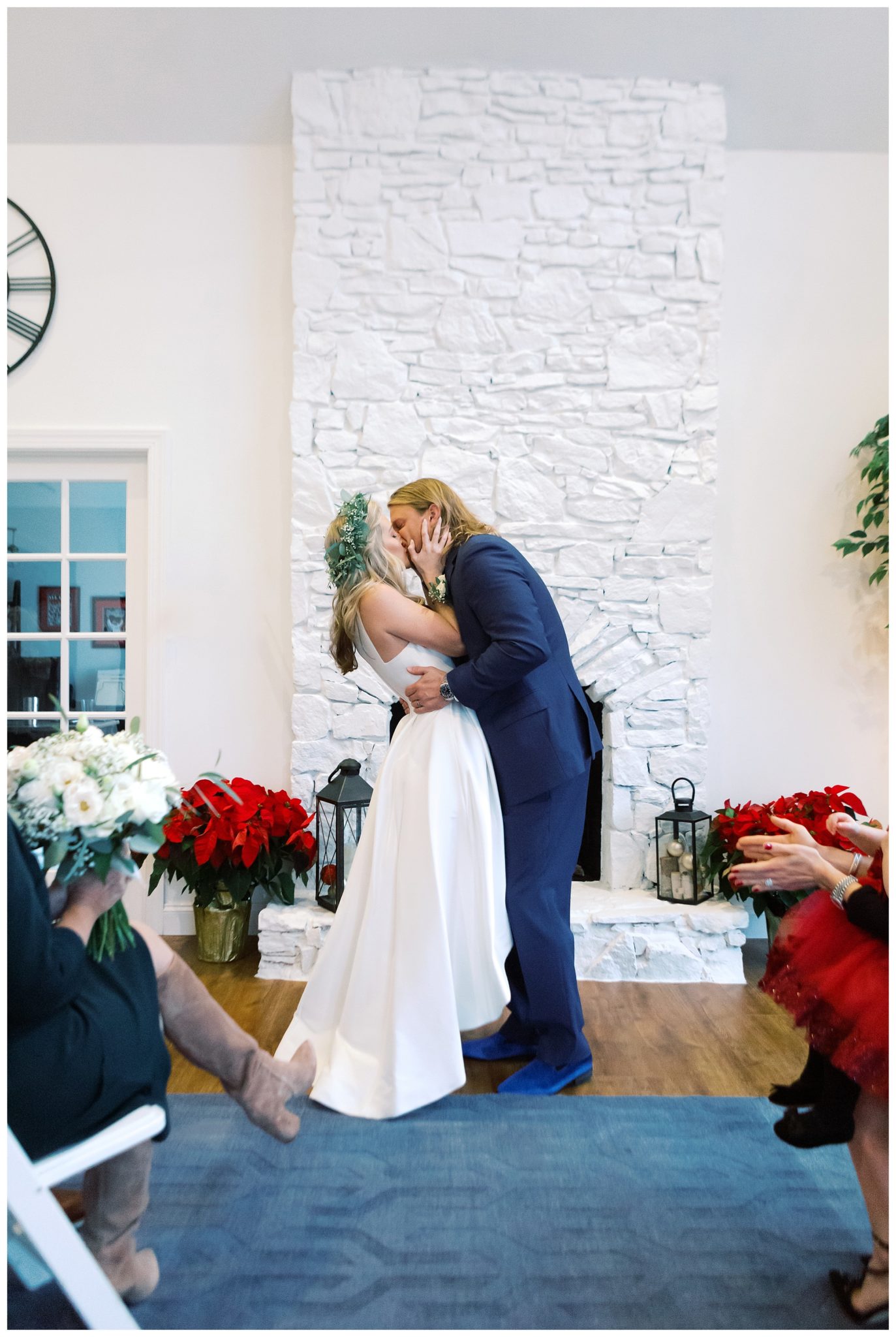 Holiday Inspired Elopement | Living Room Wedding | Intimate Christmas ...