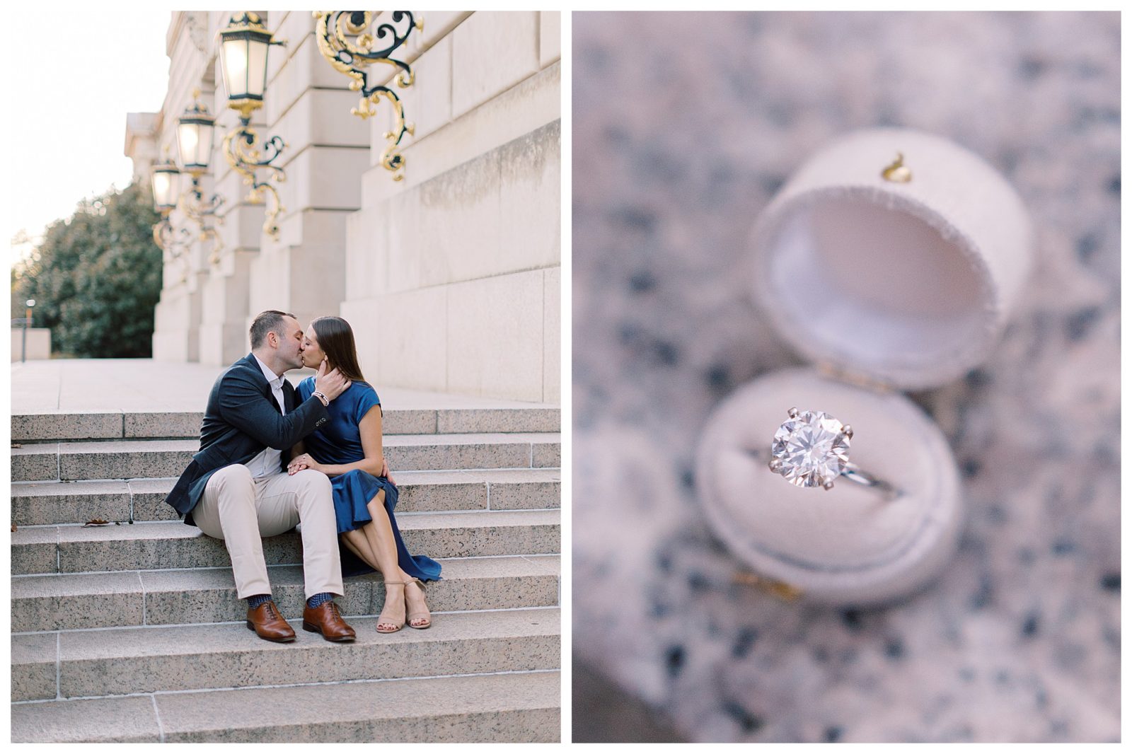National Portrait Gallery Engagement Session | Riggs Hotel Engagement ...