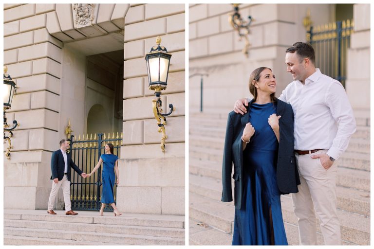 National Portrait Gallery Engagement Session | Riggs Hotel Engagement ...