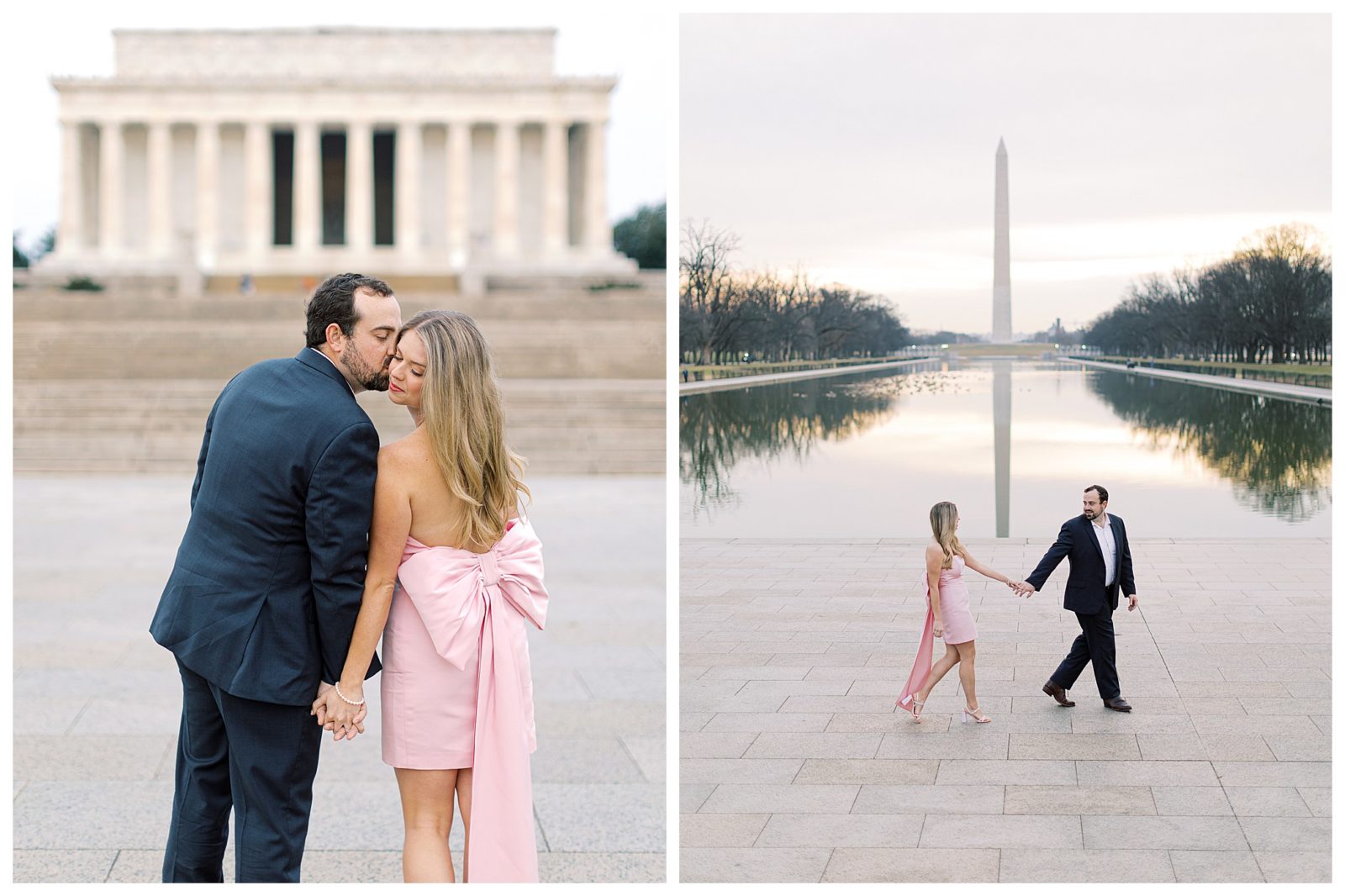 Preppy DC Engagement Session | Stylish National Mall Engagement Session ...