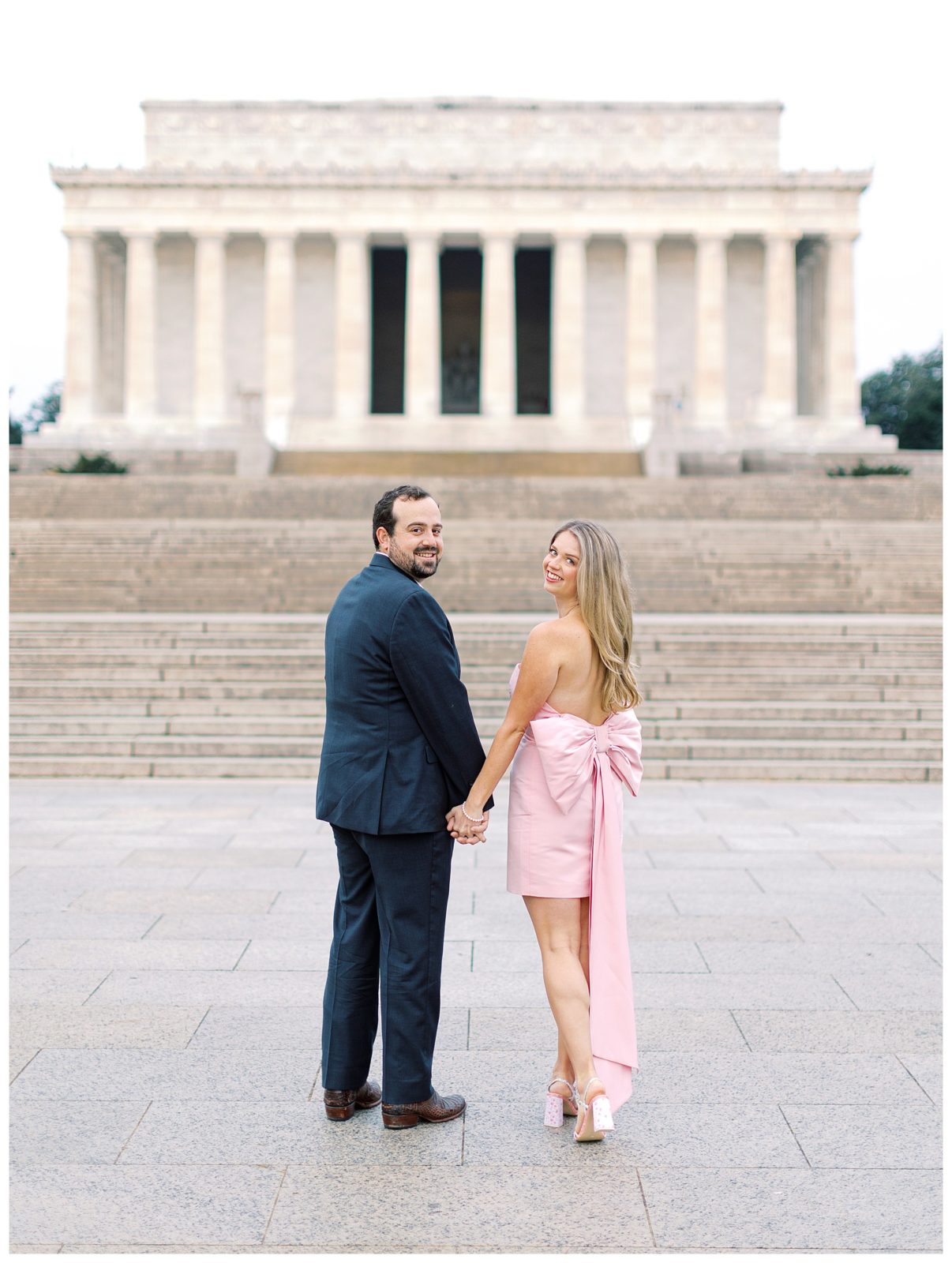 Preppy DC Engagement Session | Stylish National Mall Engagement Session ...