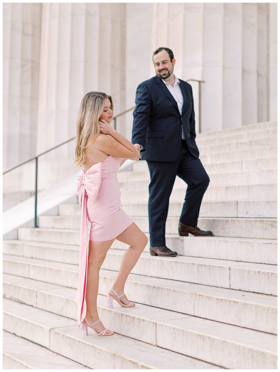 Preppy DC Engagement Session | Stylish National Mall Engagement Session ...