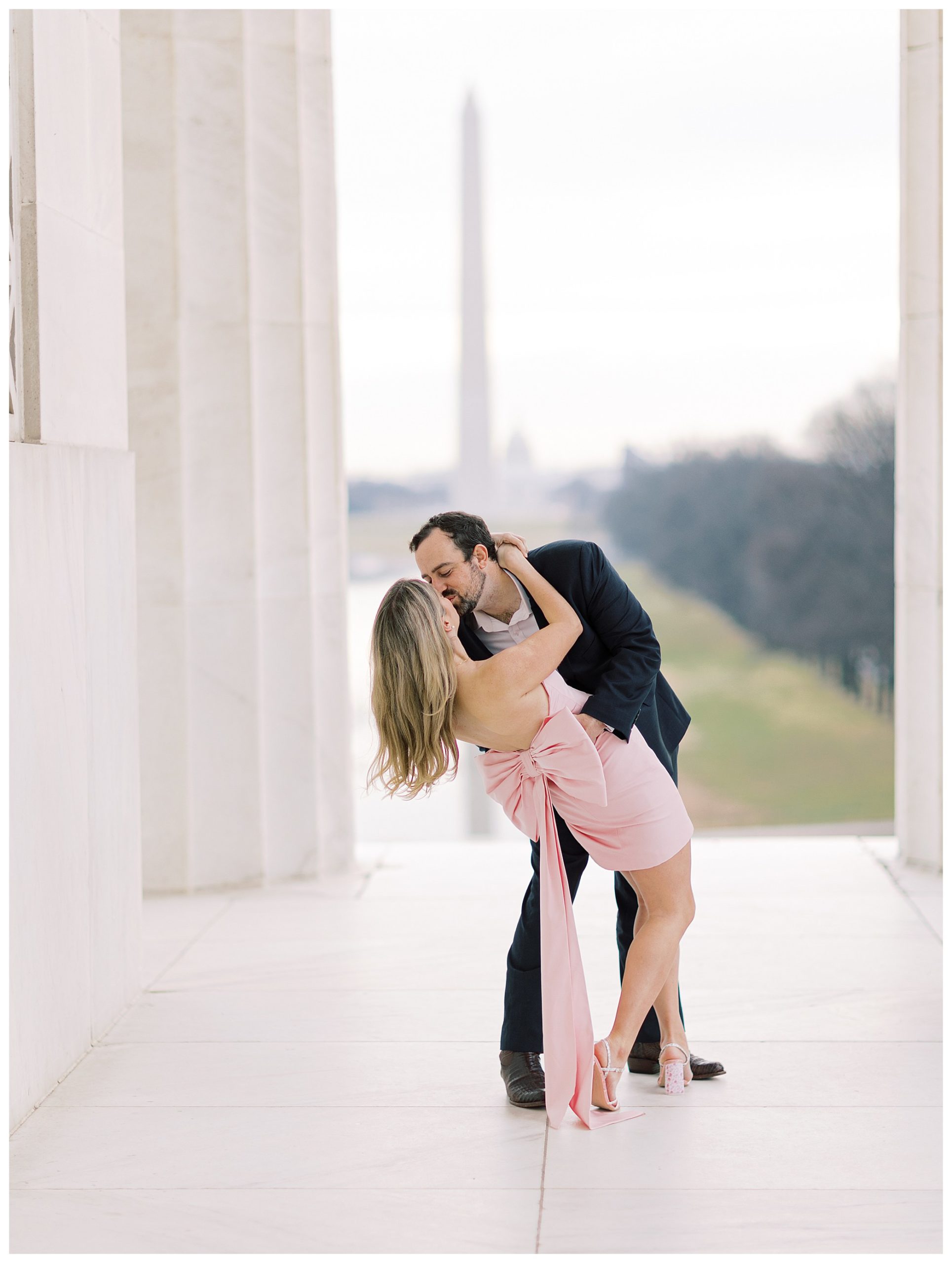 Preppy DC Engagement Session | Stylish National Mall Engagement Session ...