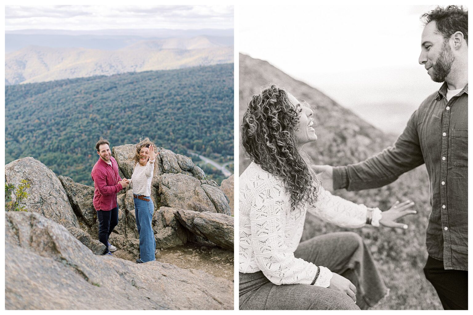 Shenandoah Hiking Proposal | Virginia Mountain Engagement Photos ...