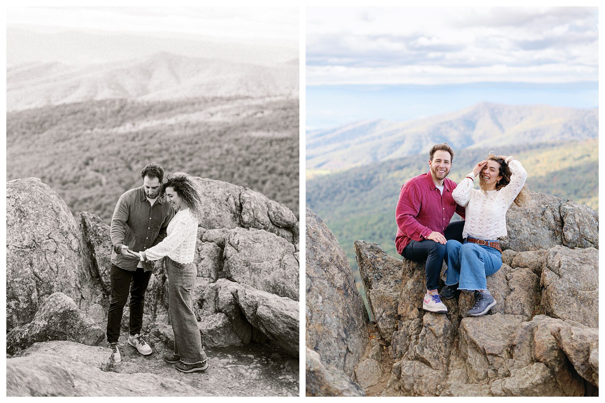 Shenandoah Hiking Proposal | Virginia Mountain Engagement Photos ...