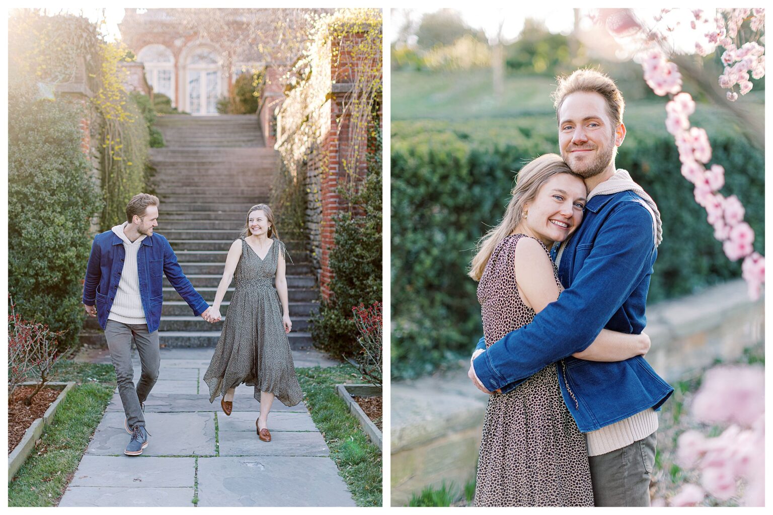Springtime DC Garden Engagement | Magnolia Flower Engagement Photos ...