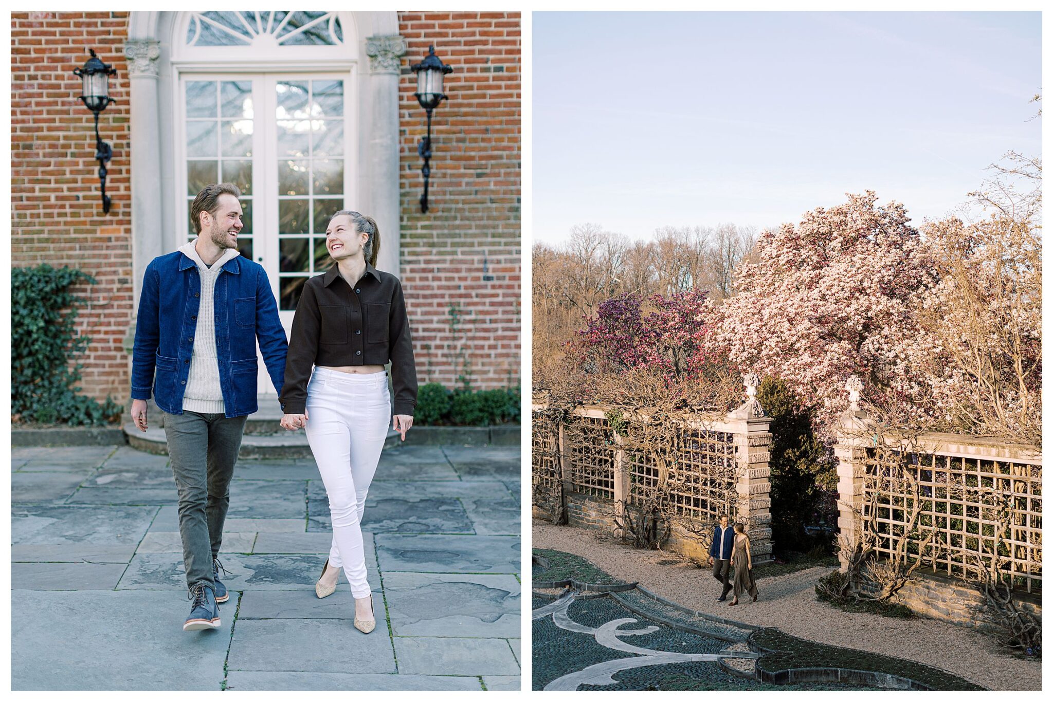 Springtime DC Garden Engagement | Magnolia Flower Engagement Photos ...