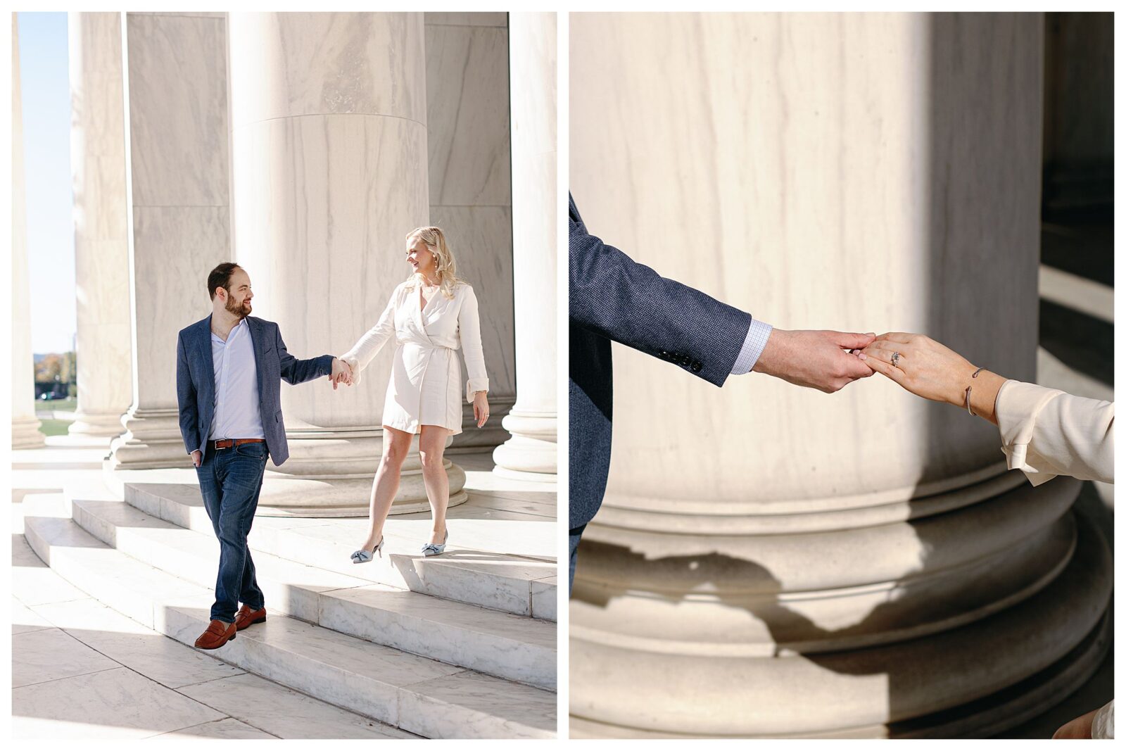 Sunrise DC Engagement | Jefferson Memorial Engagement | Tudor Place Engagement Photos | Alexa ...