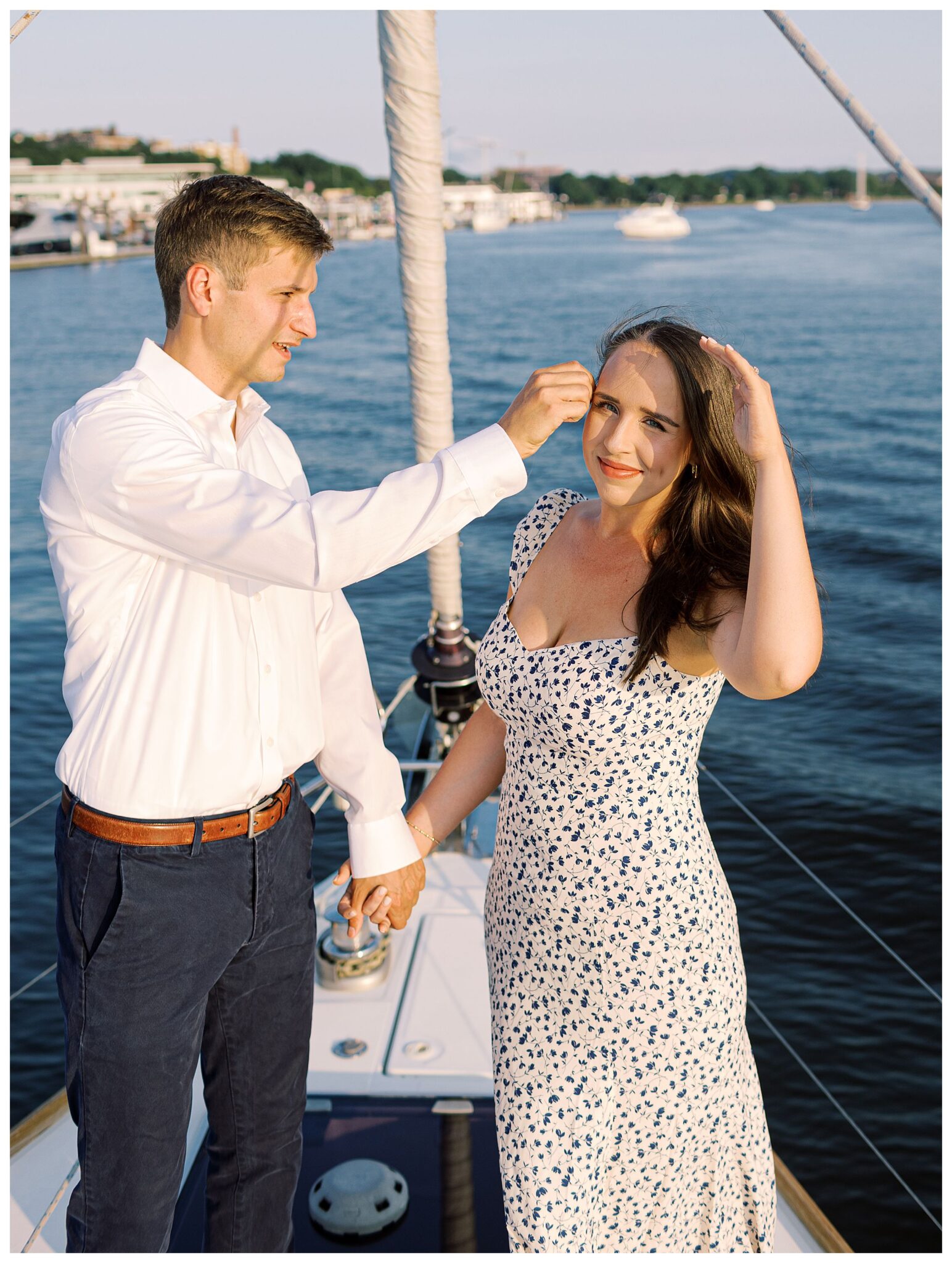 Wharf Sailboat Engagement | DC Sailboat Engagement Photos | Rachel and ...