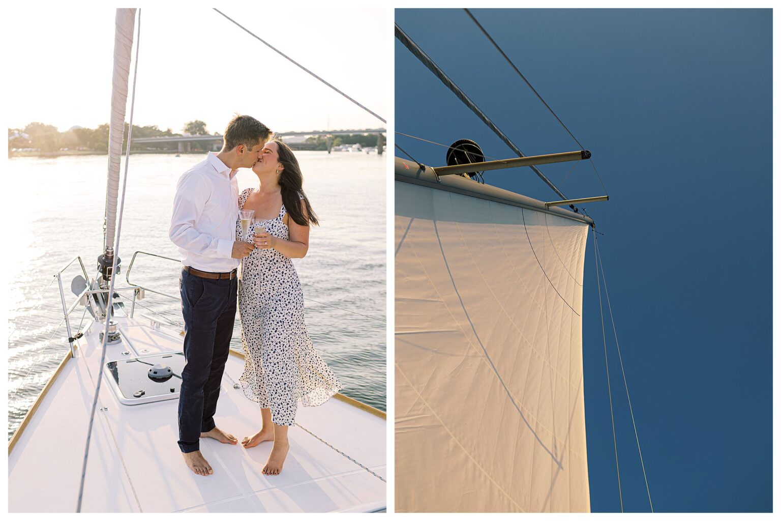 Wharf Sailboat Engagement | DC Sailboat Engagement Photos | Rachel and ...
