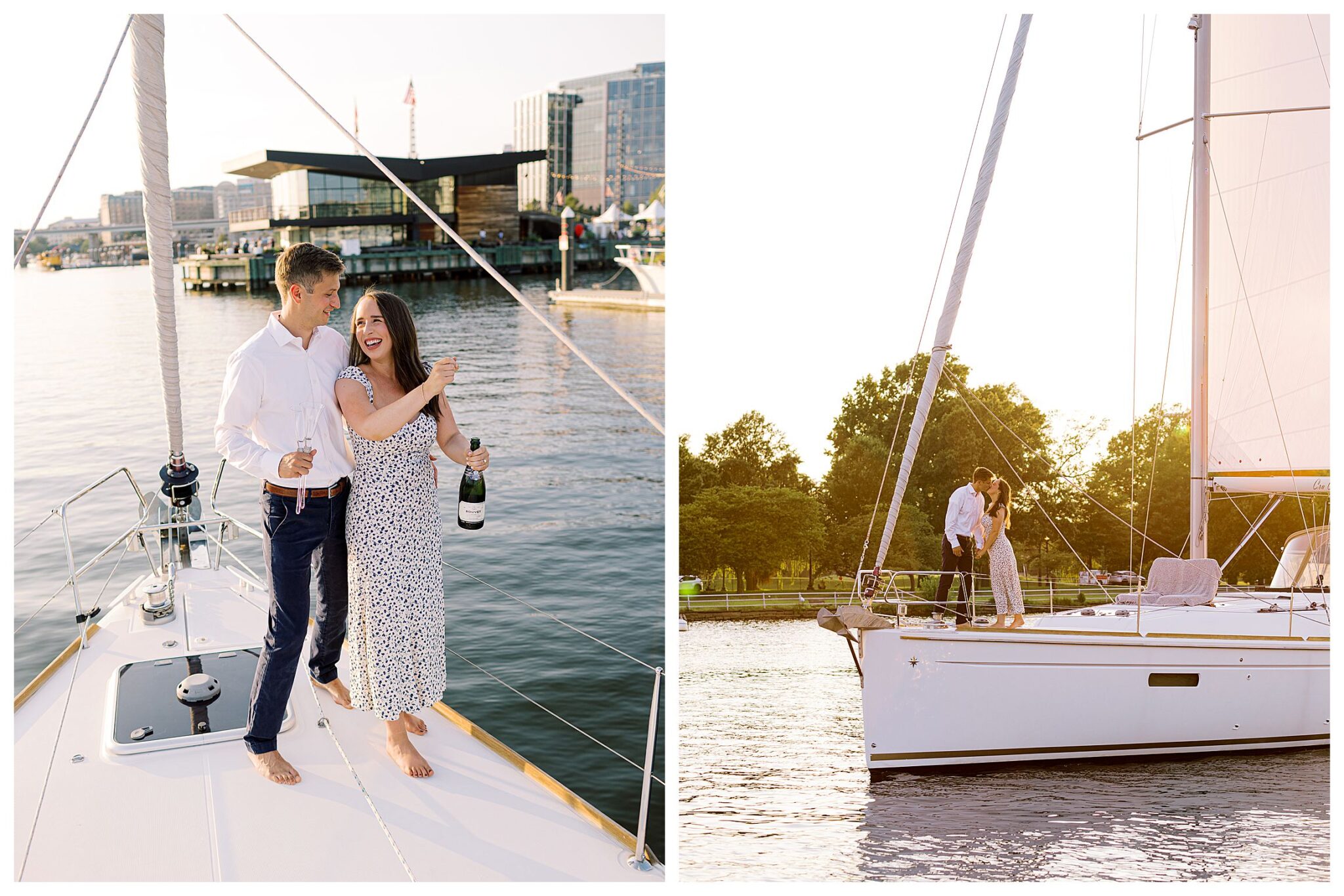 Wharf Sailboat Engagement | DC Sailboat Engagement Photos | Rachel and ...
