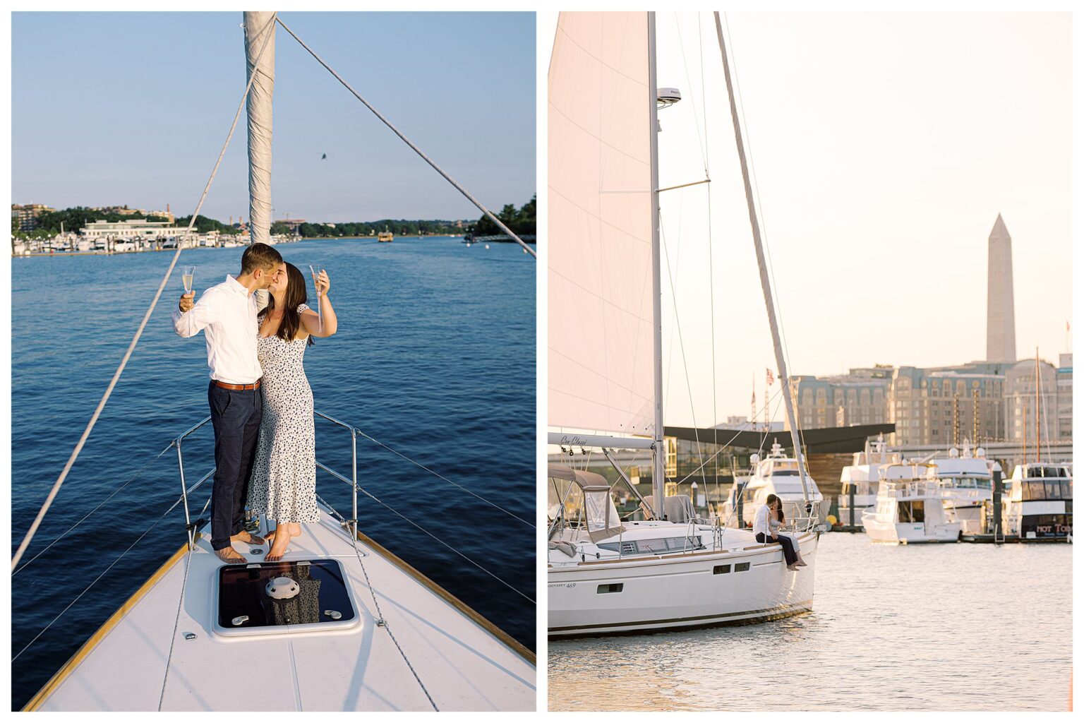 Wharf Sailboat Engagement | DC Sailboat Engagement Photos | Rachel and ...