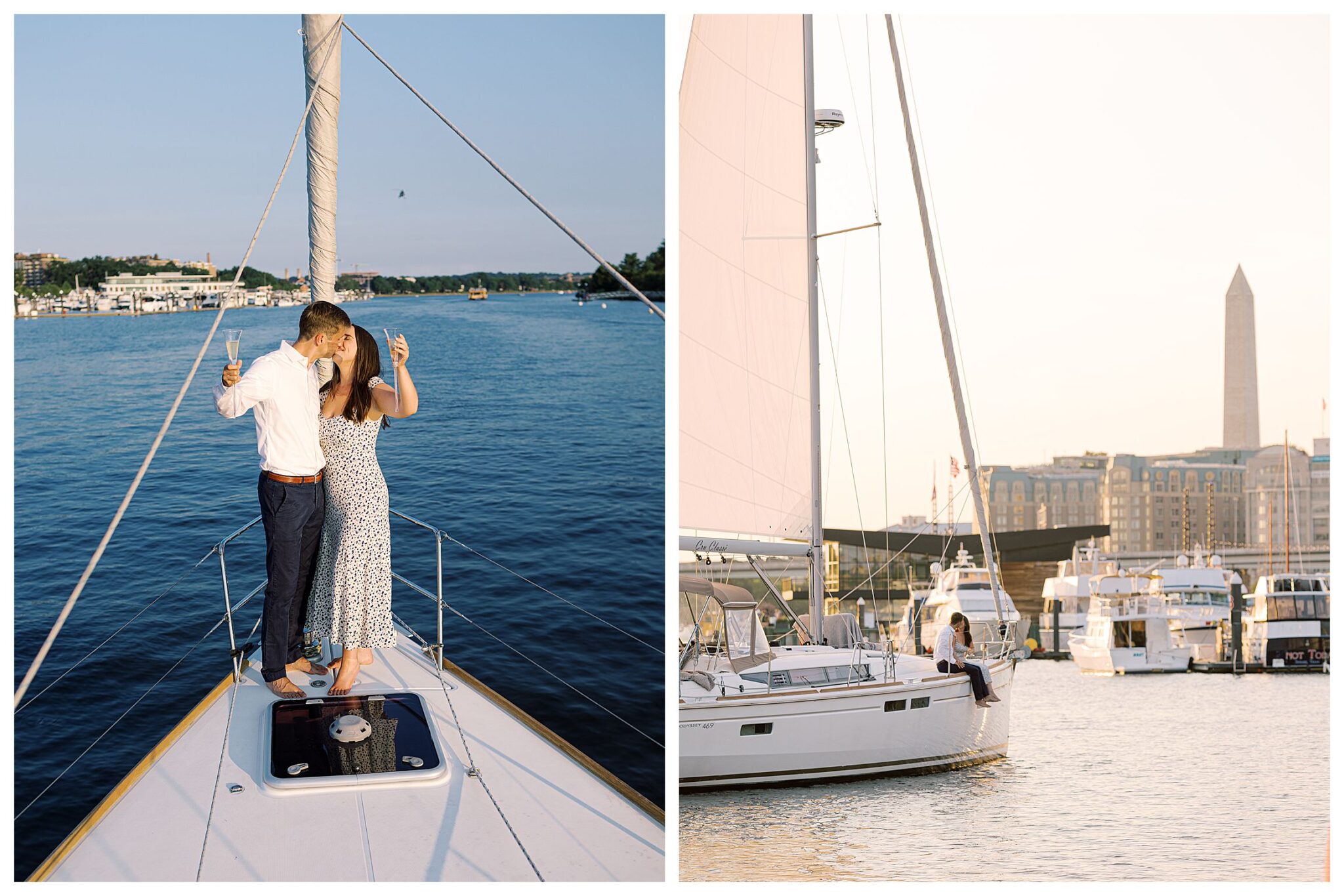 Wharf Sailboat Engagement | DC Sailboat Engagement Photos | Rachel and ...